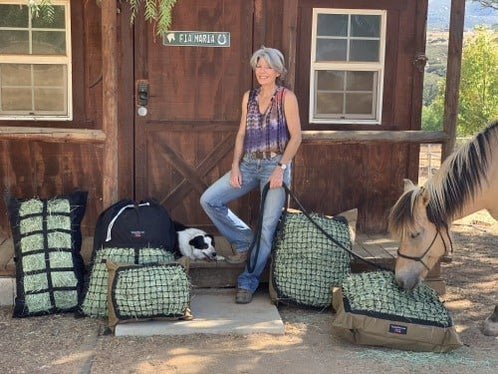 Hay Pillow® - Slow Feed Hay Bags & Nets - Best for Ground Feeding